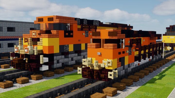 BNSF GE C44-9W Locomotive 1:1 Scale Minecraft Map