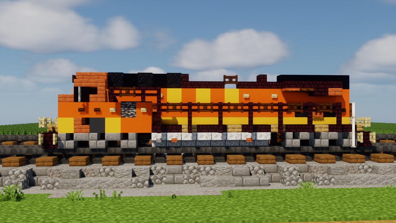 BNSF GE C44-9W Locomotive 1:1 Scale Minecraft Map