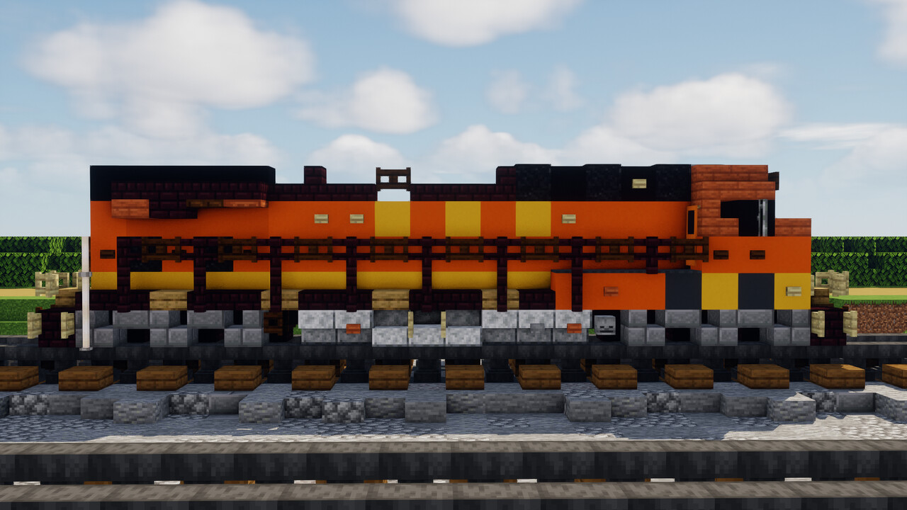 BNSF GE C44-9W Locomotive 1:1 Scale Minecraft Map