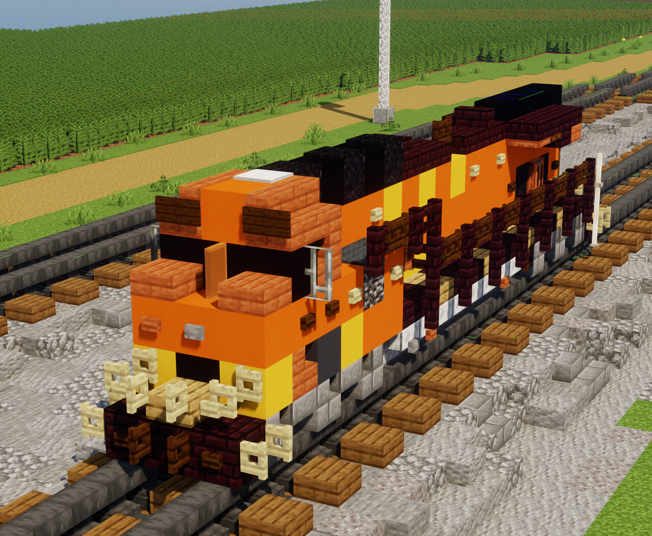 BNSF GE C44-9W Locomotive 1:1 Scale Minecraft Map