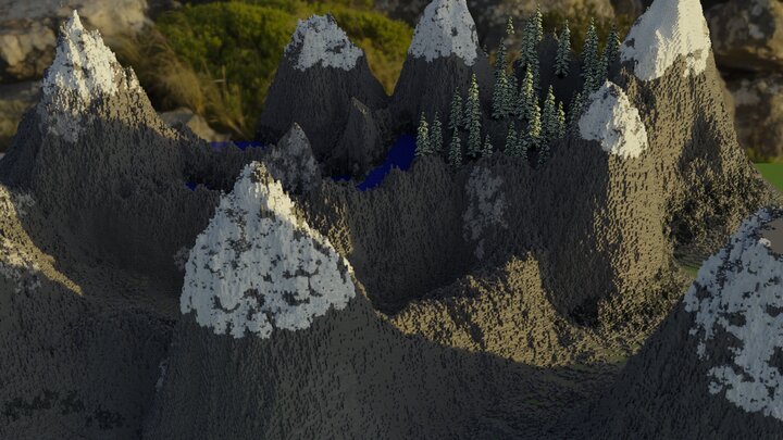 mountains landscape [Free ] + [Download] Minecraft Map