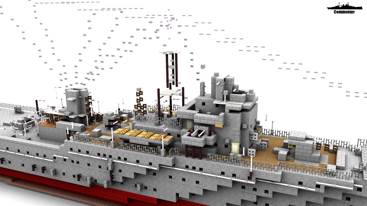 IJN Akitsushima 1:1 Scale Minecraft Map