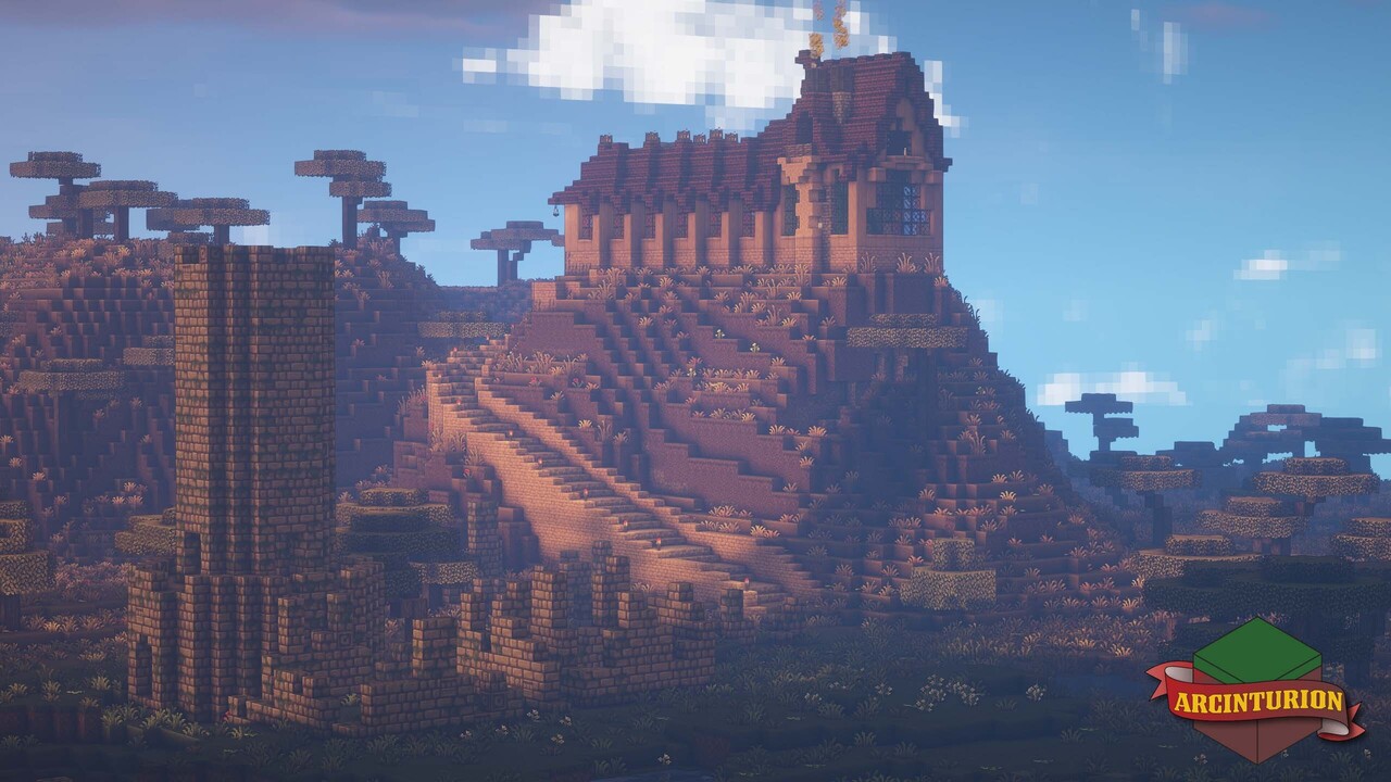 Plateau Romanesque House [Build Time-lapse] Minecraft Map