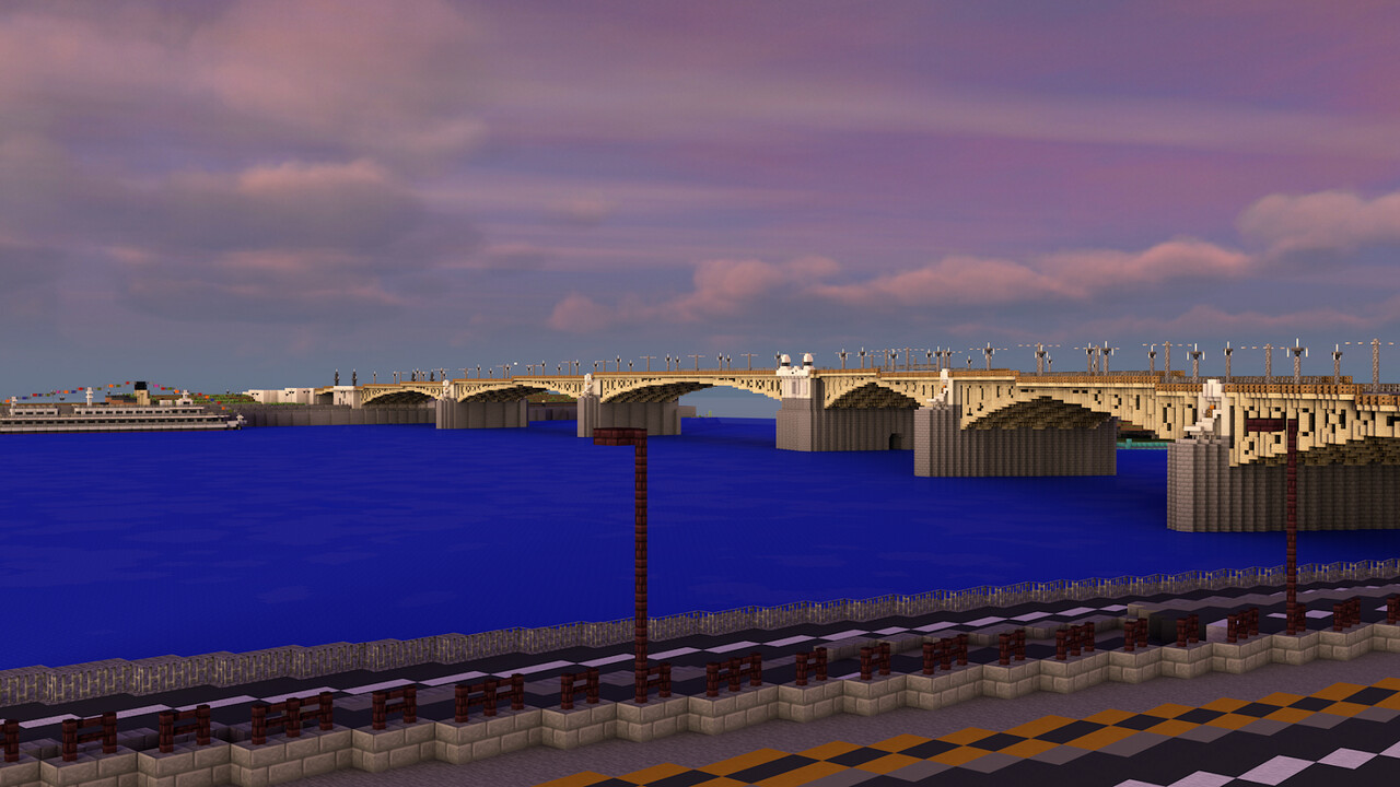 BTE Project - Margaret Bridge, Budapest Minecraft Map