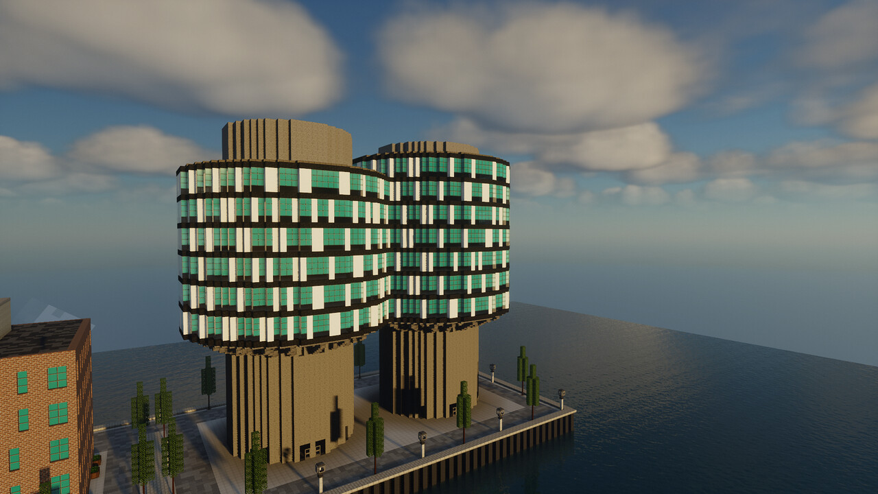 Portland Towers Copenhagen - Rebuilt in MC Minecraft Map