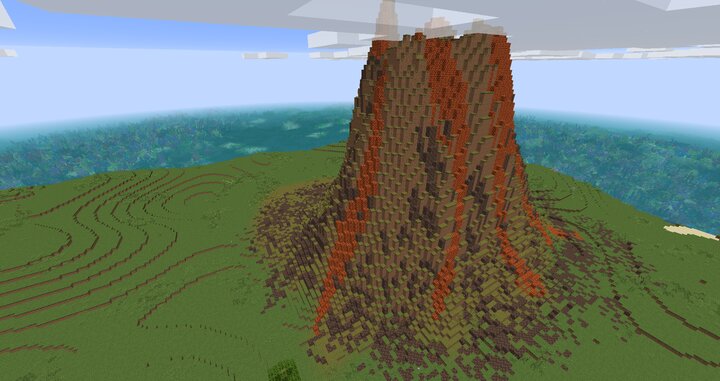 Large Plain World w/ Desert And Volcano+lots of mountains Minecraft Map