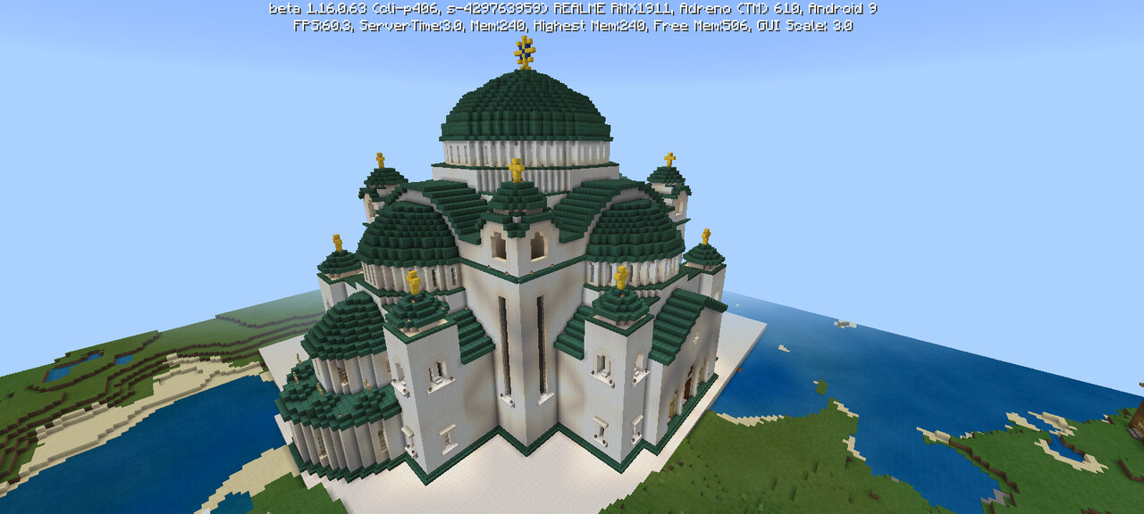 Church of St. Sava, Belgrade, Serbia Minecraft Map