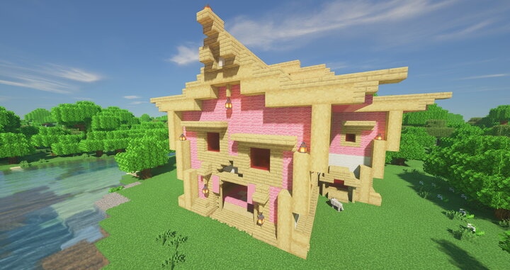 Pink house at the end of the world Minecraft Map
