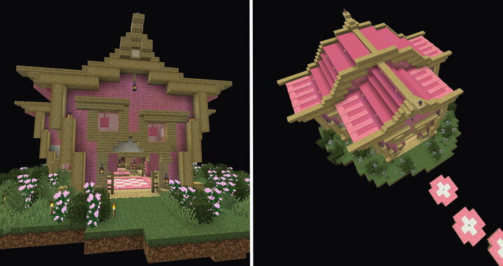 Pink house at the end of the world Minecraft Map