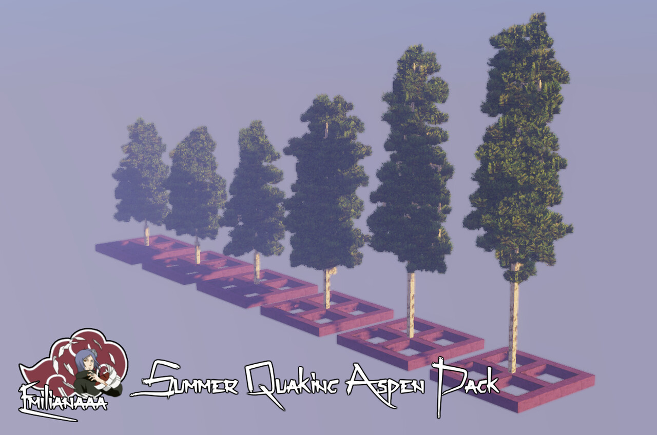 Quaking Aspen Tree Pack - Summer Version Minecraft Map