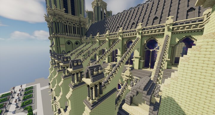 Notre Dame de Paris Cathedral - 2.7 to 1 Scale Replica Minecraft Map