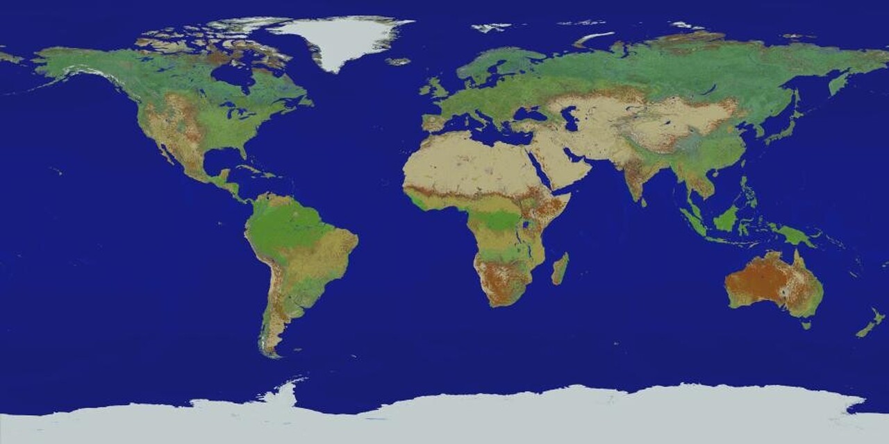 Minecraft Earth Map: 1:543 Scale (1.16+) Minecraft Map
