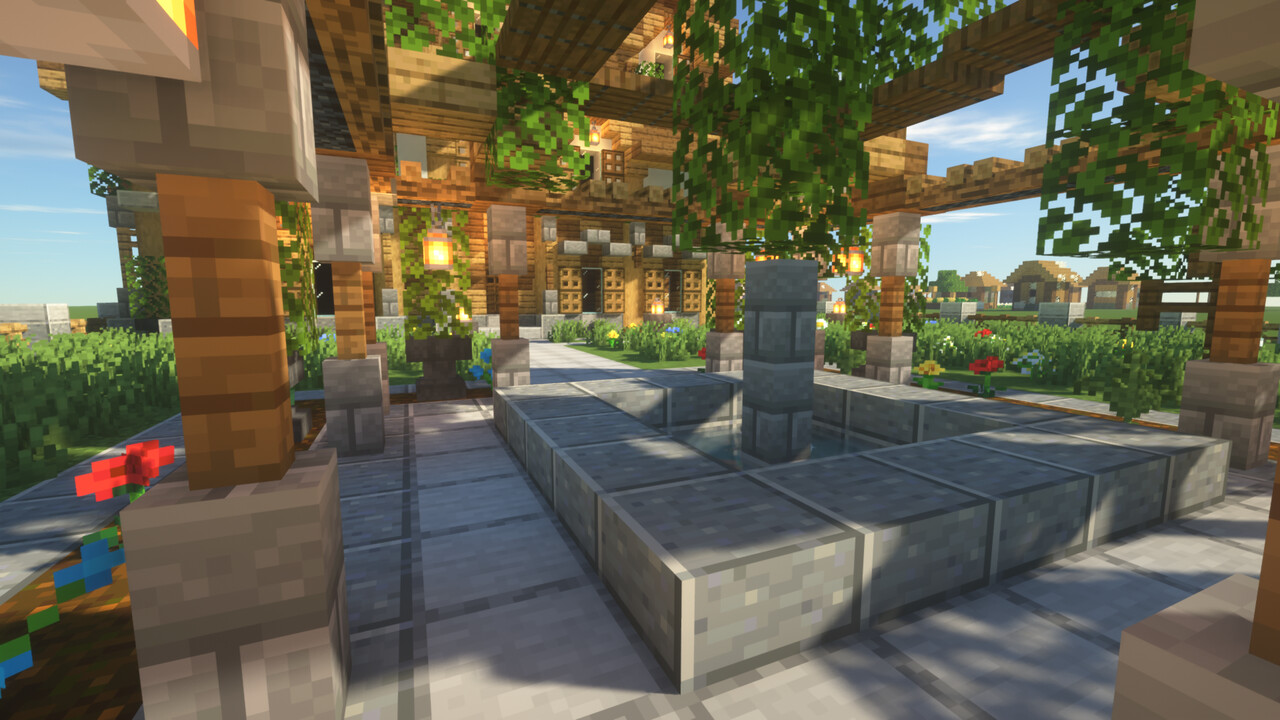 Huge Old/Modern House + Garden [Download] Minecraft Map