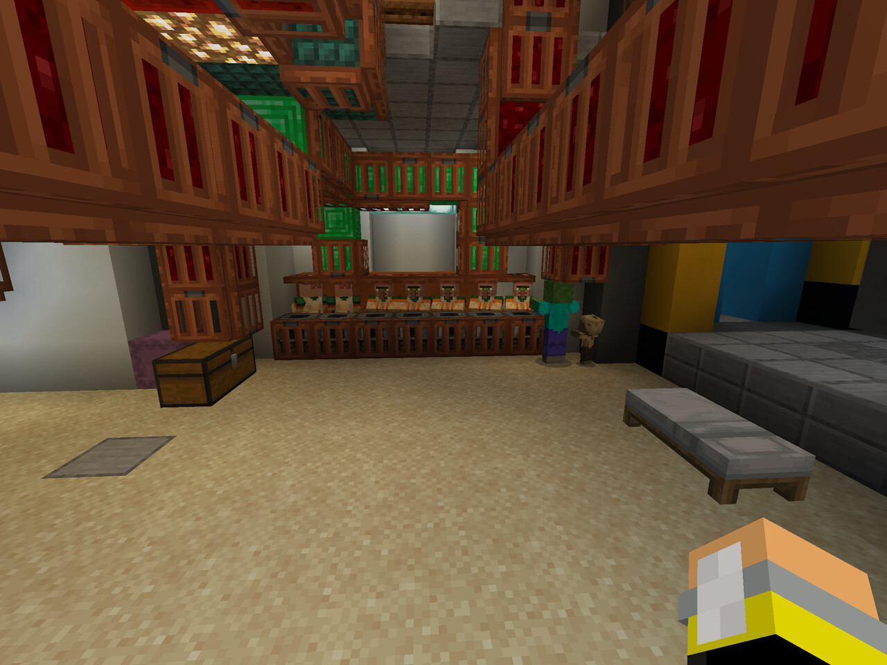 Modern factory villager trading hall Minecraft Map