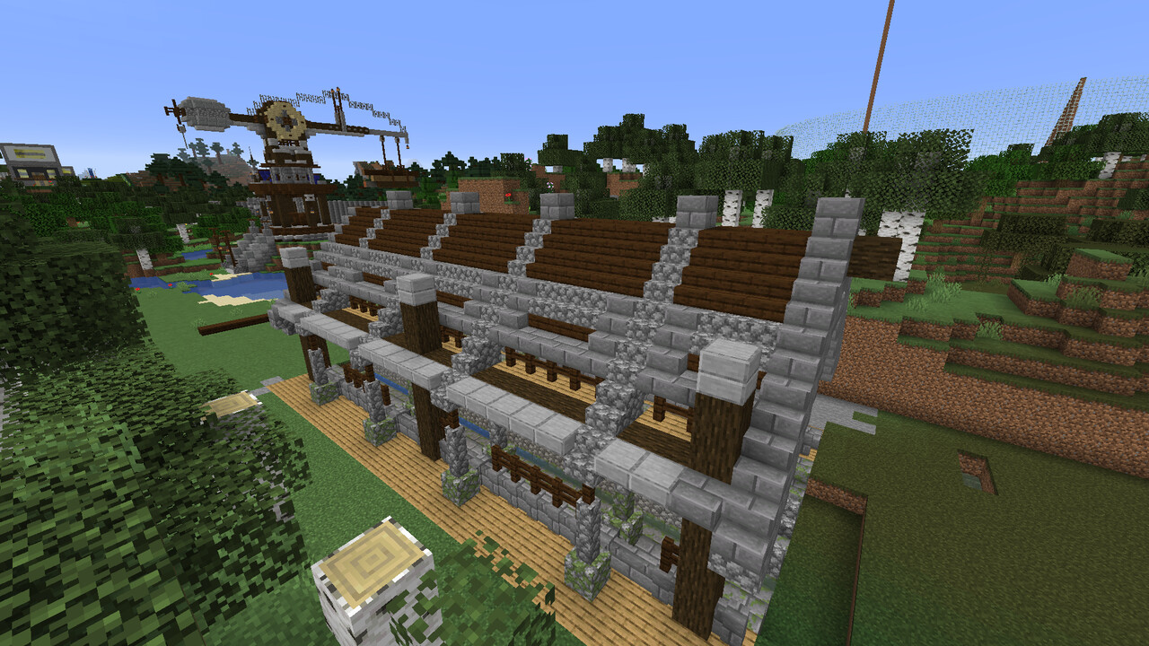 Steampunk style Crane and Sawmill Minecraft Map