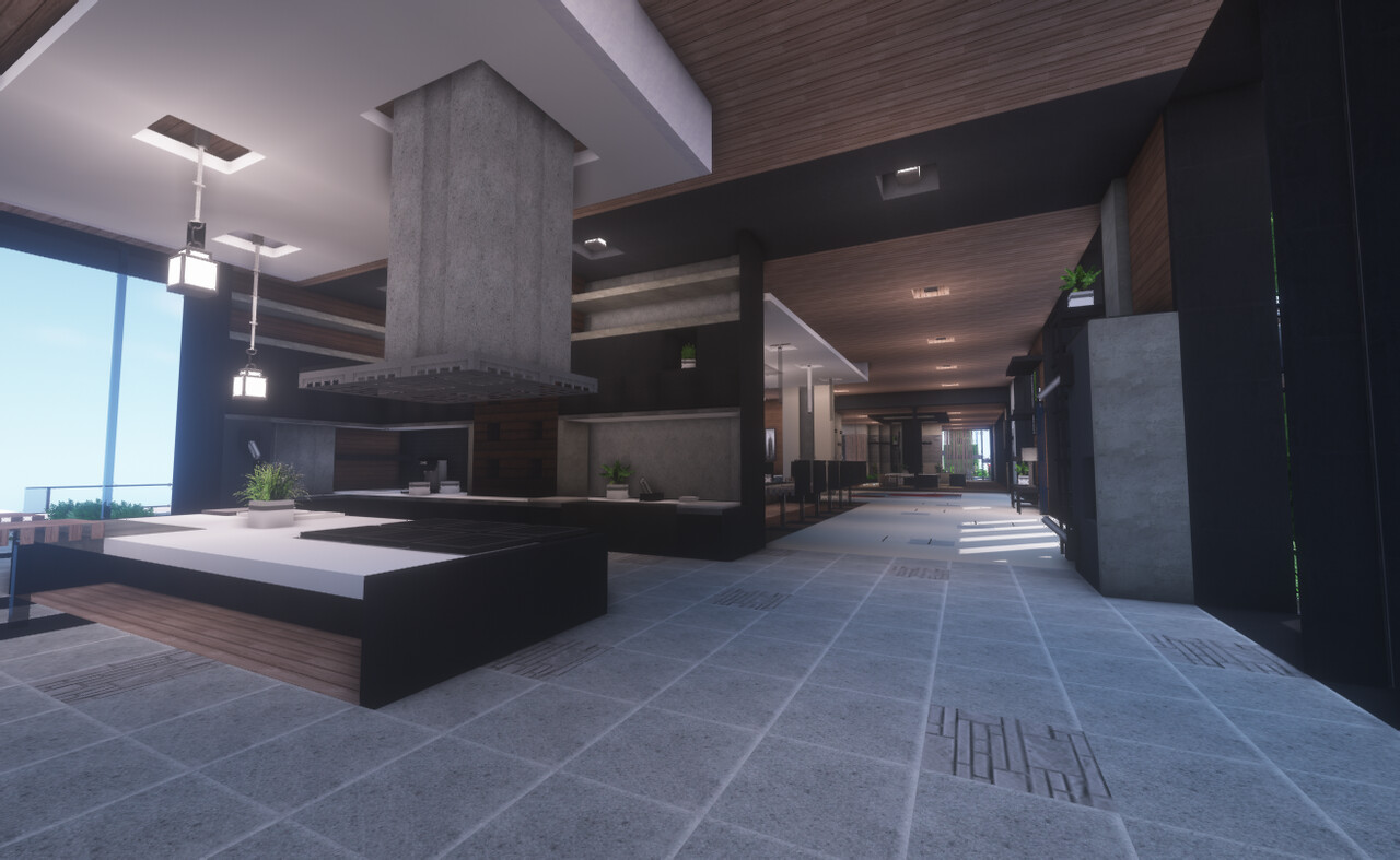 Modern Beachside Mega Mansion Minecraft Map