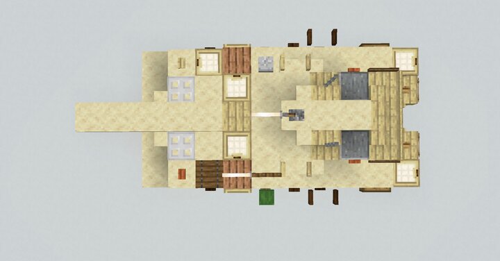 Merkava Mk1(Israeli MBT)(1.5:1 Scale) Minecraft Map