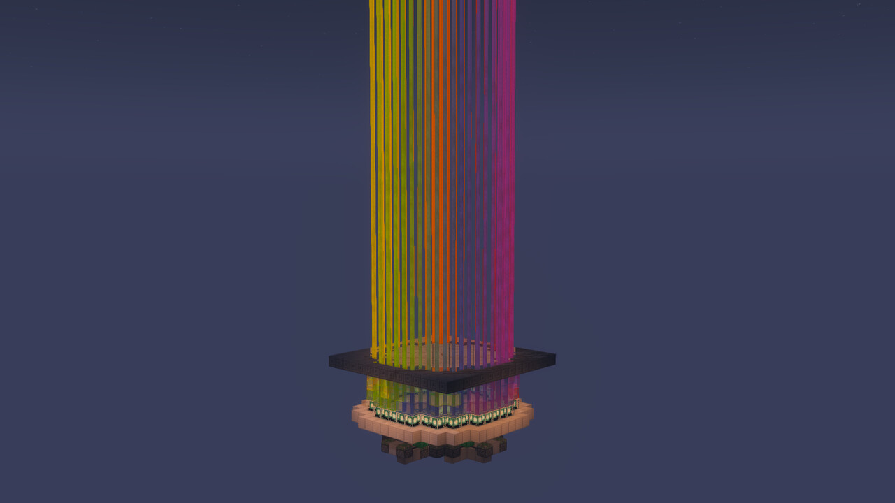 Rainbow Beacon Beam Minecraft Map