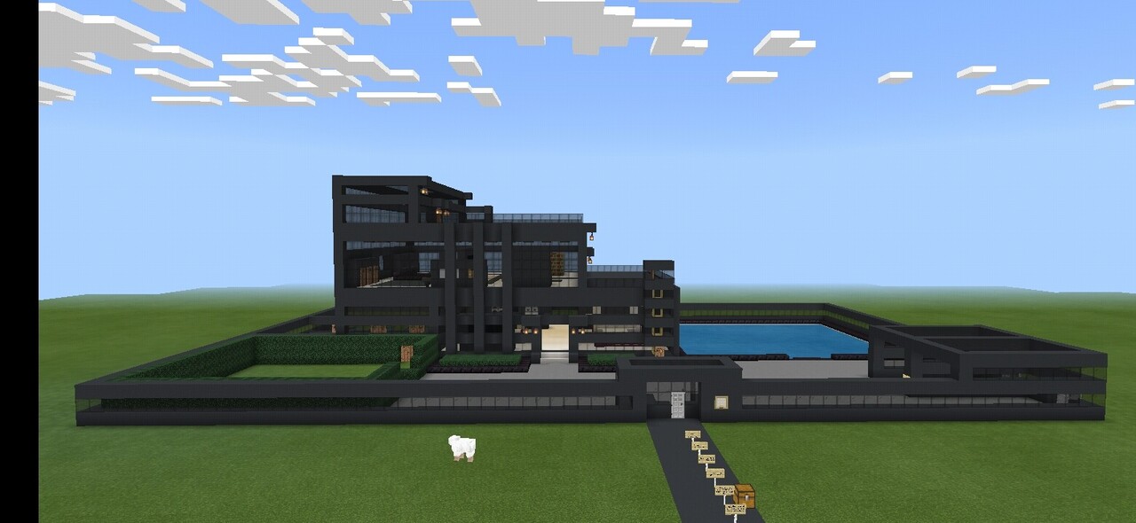Modern Black Mansion Minecraft Map
