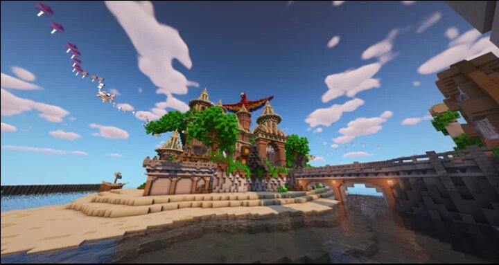 spawn with parrot Minecraft Map