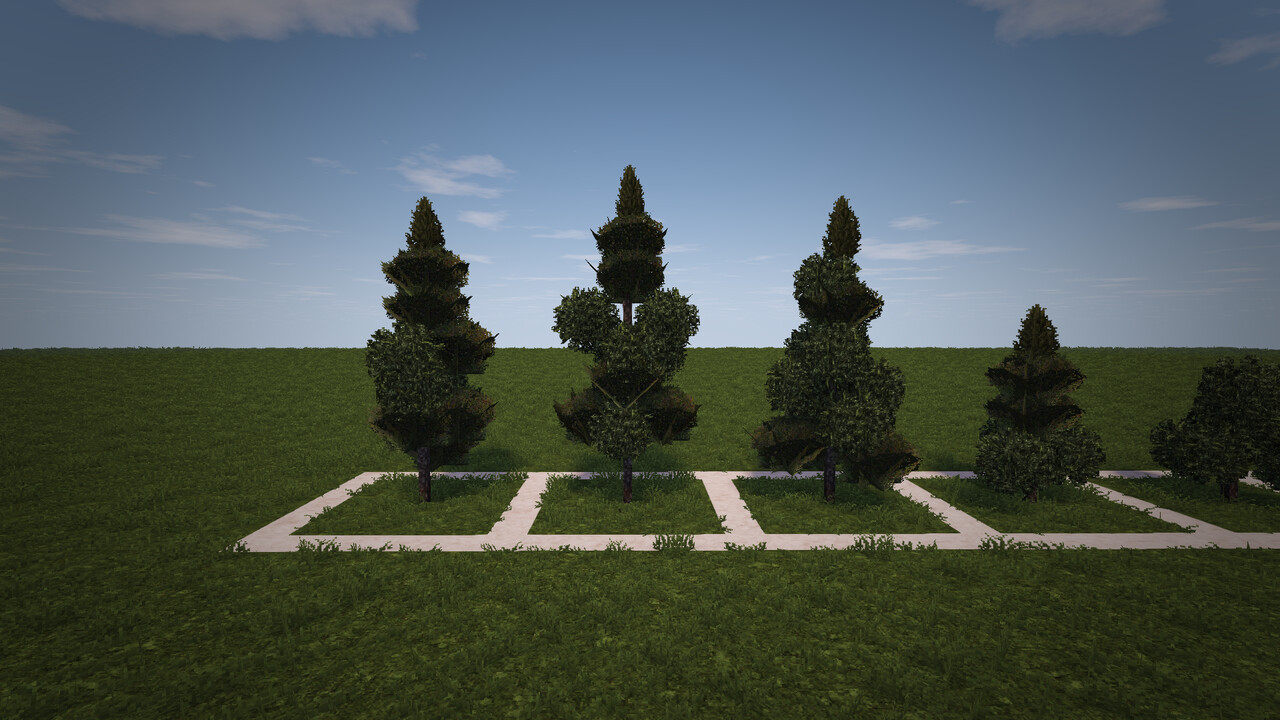 Conquest Reforged Tree Pack - Small and Medium Pine Trees Minecraft Map
