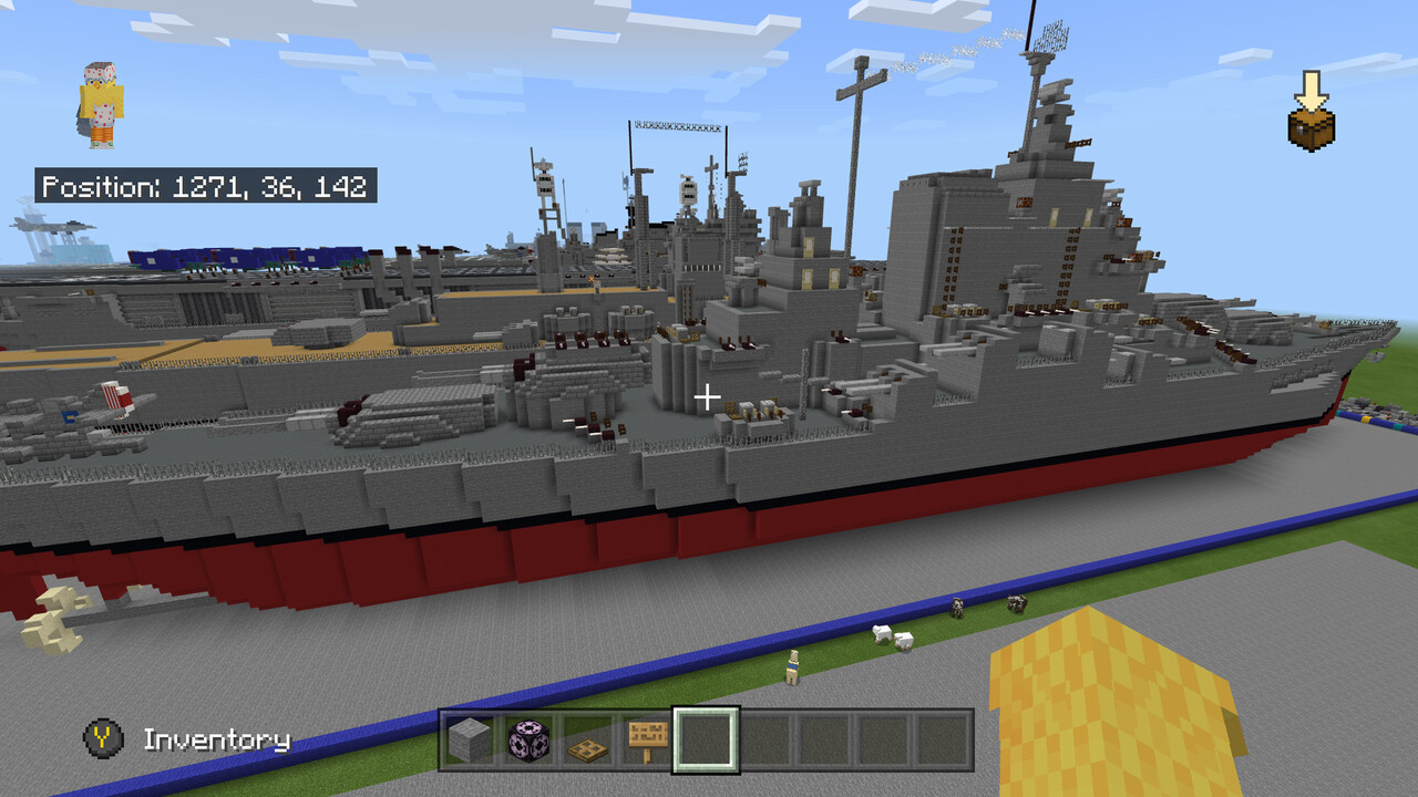 USS West Virginia 1:1 Scale Minecraft Map