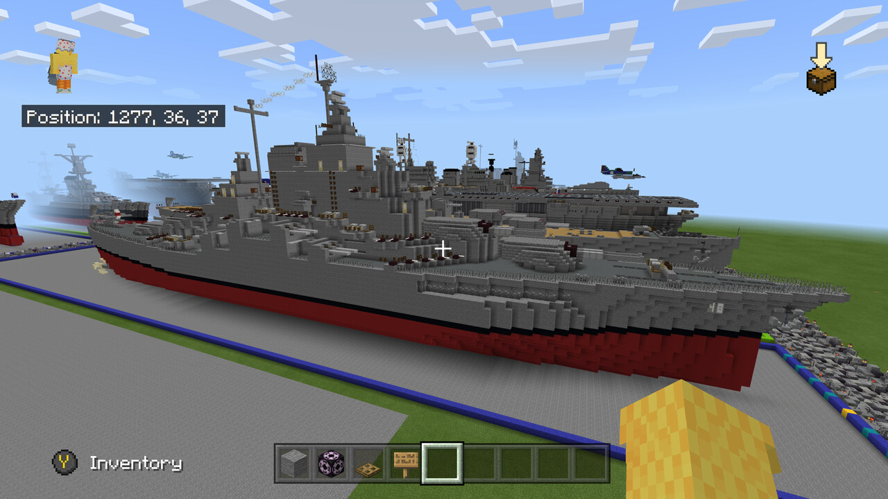 USS West Virginia 1:1 Scale Minecraft Map