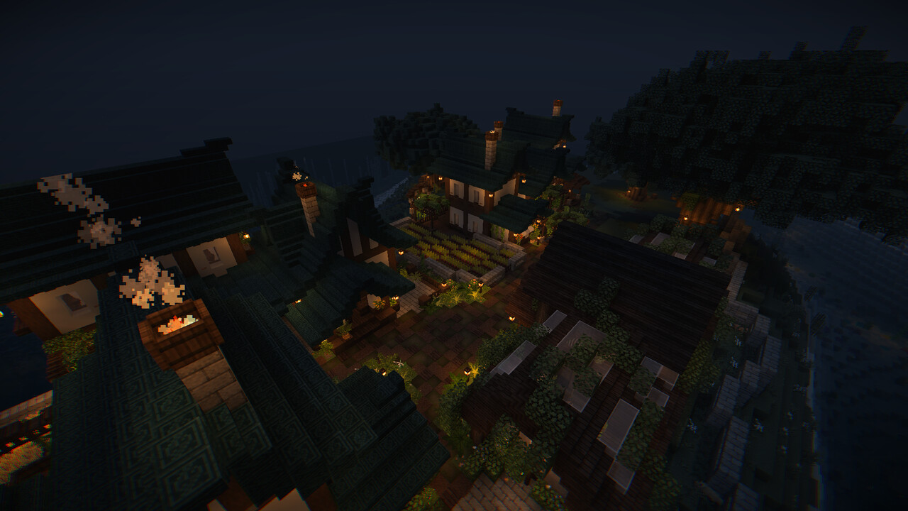 Japanese _ esque Village Minecraft Map