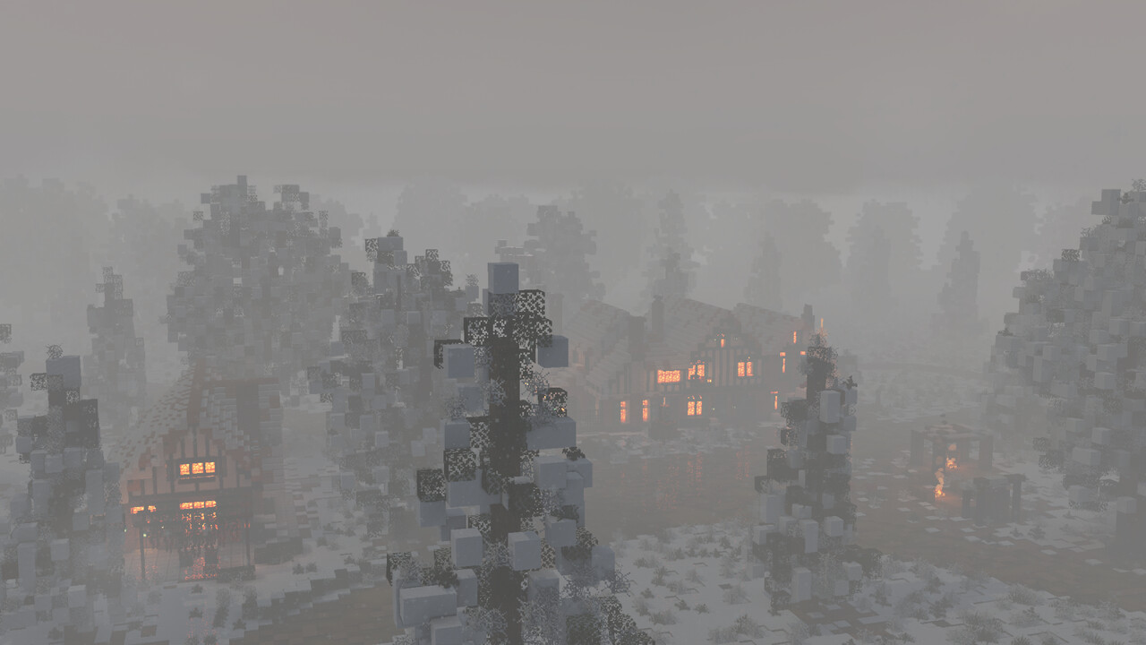 Cozy Christmas village in a winter landscape Minecraft Map