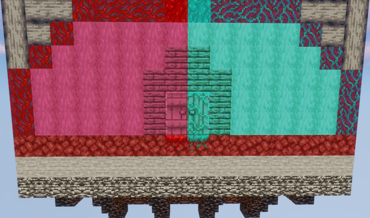 The 1 chunk ultamate nether tower Minecraft Map