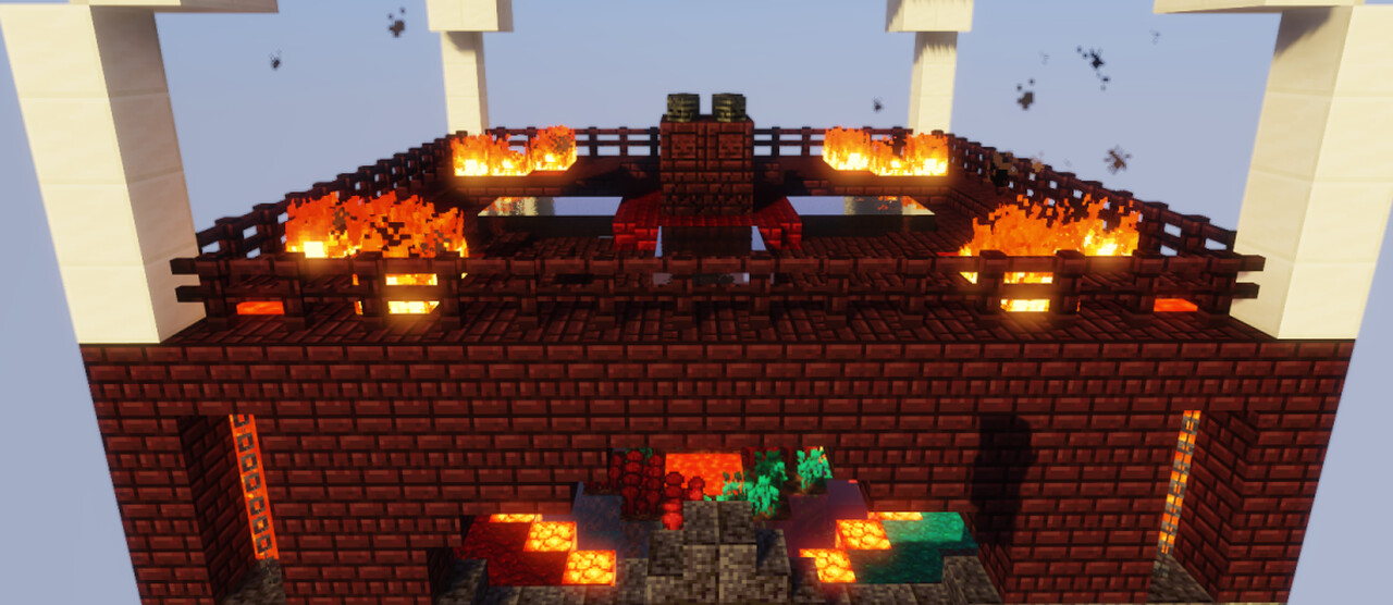 The 1 chunk ultamate nether tower Minecraft Map