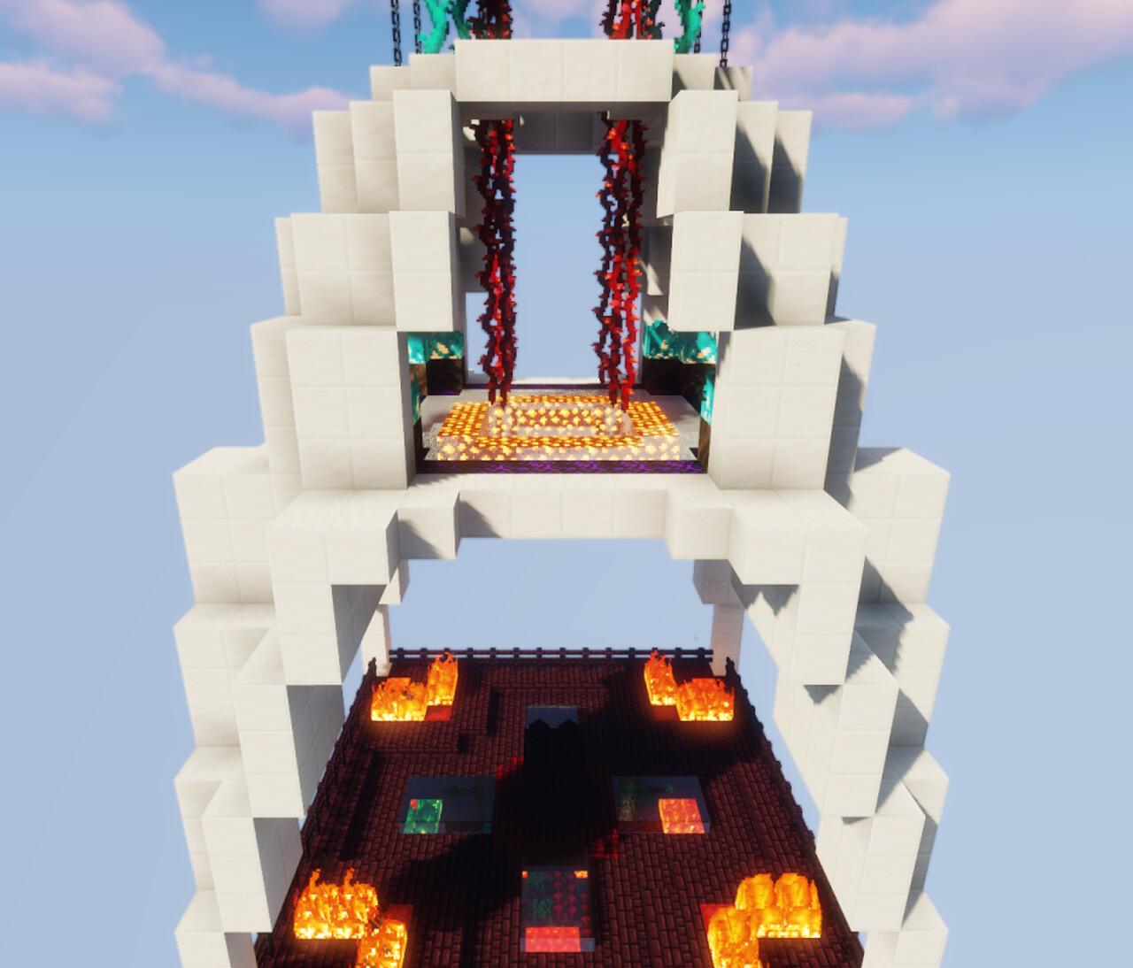 The 1 chunk ultamate nether tower Minecraft Map