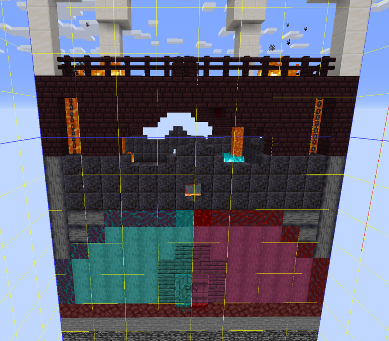 The 1 chunk ultamate nether tower Minecraft Map