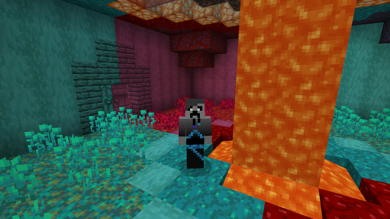 The 1 chunk ultamate nether tower Minecraft Map