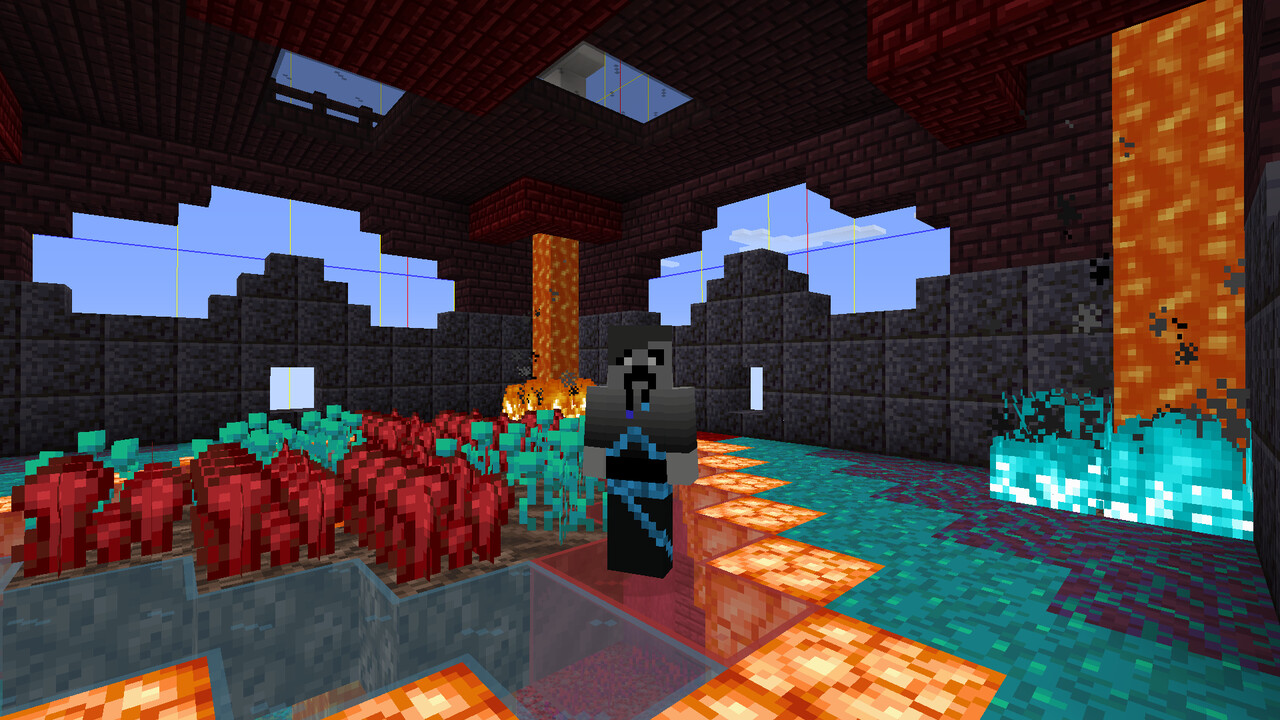 The 1 chunk ultamate nether tower Minecraft Map