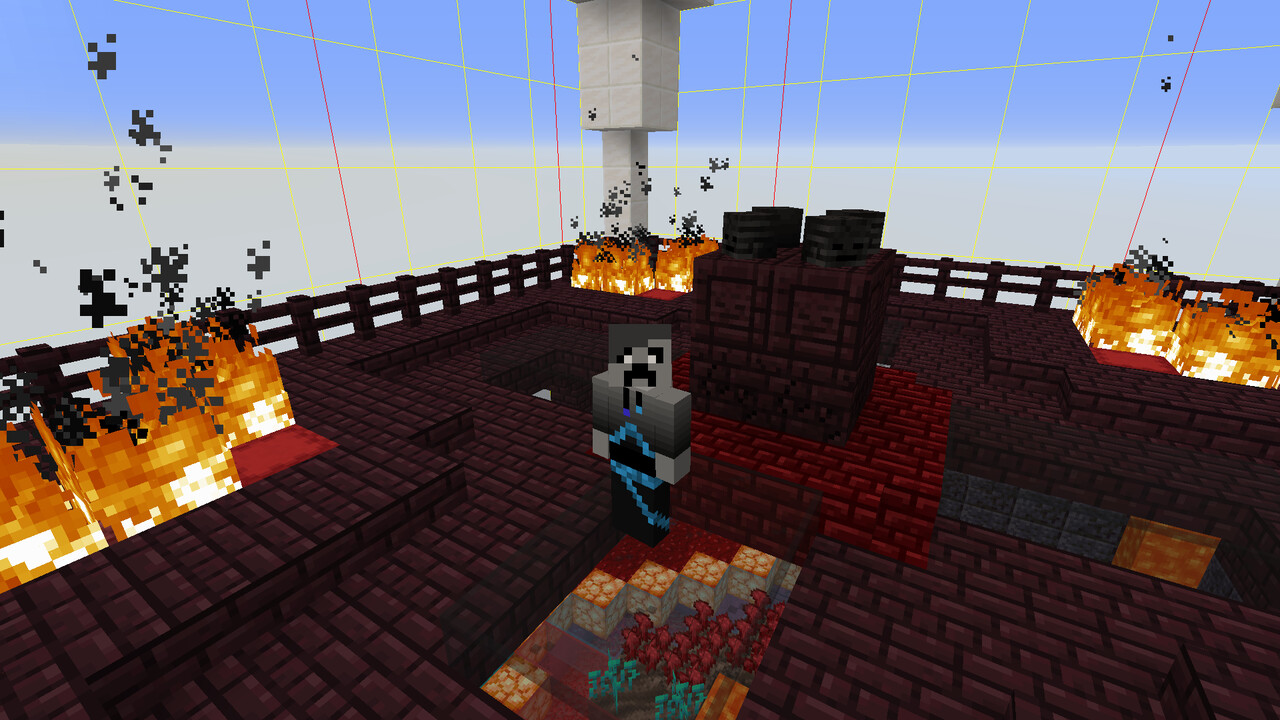 The 1 chunk ultamate nether tower Minecraft Map