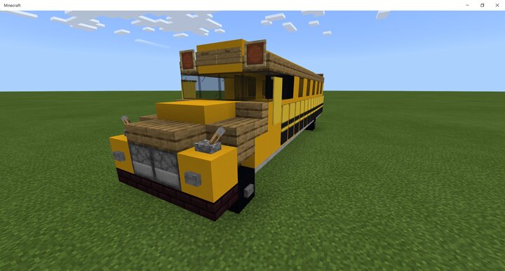 School Bus Usa Style Original Model By Famousbear. Minecraft Map