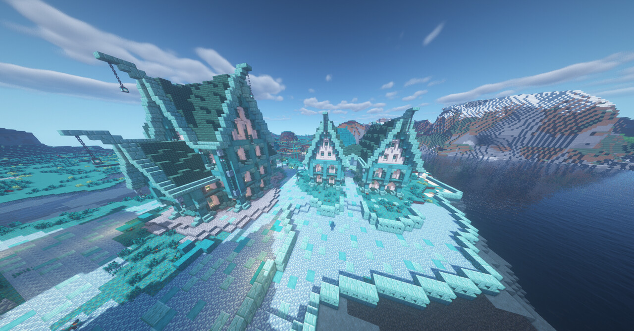 Blue Valley | Cidade Medieval | Medieval City (Azul,Blue) Minecraft Map
