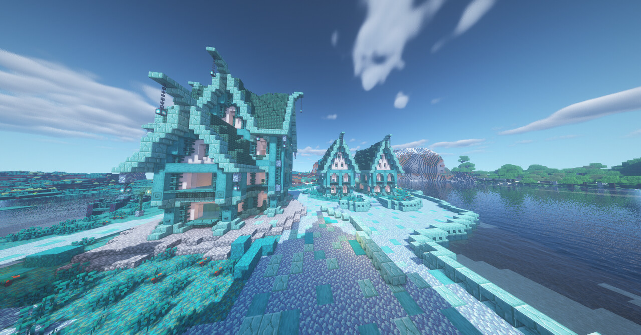 Blue Valley | Cidade Medieval | Medieval City (Azul,Blue) Minecraft Map