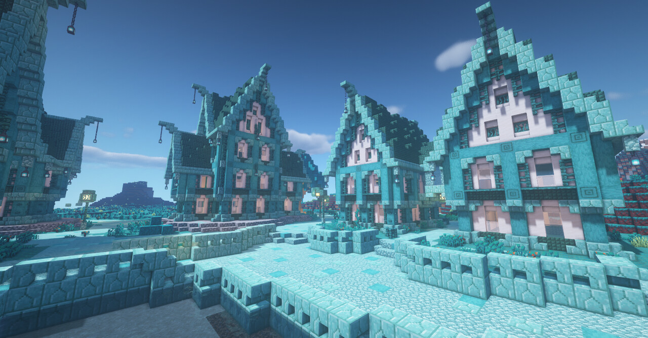 Blue Valley | Cidade Medieval | Medieval City (Azul,Blue) Minecraft Map
