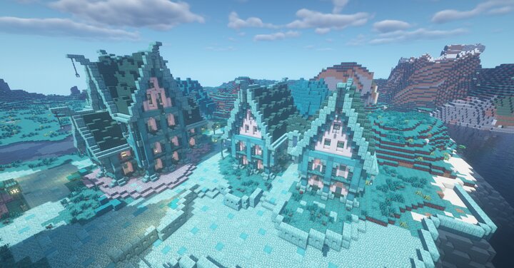 Blue Valley | Cidade Medieval | Medieval City (Azul,Blue) Minecraft Map