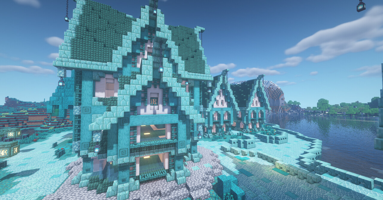 Blue Valley | Cidade Medieval | Medieval City (Azul,Blue) Minecraft Map