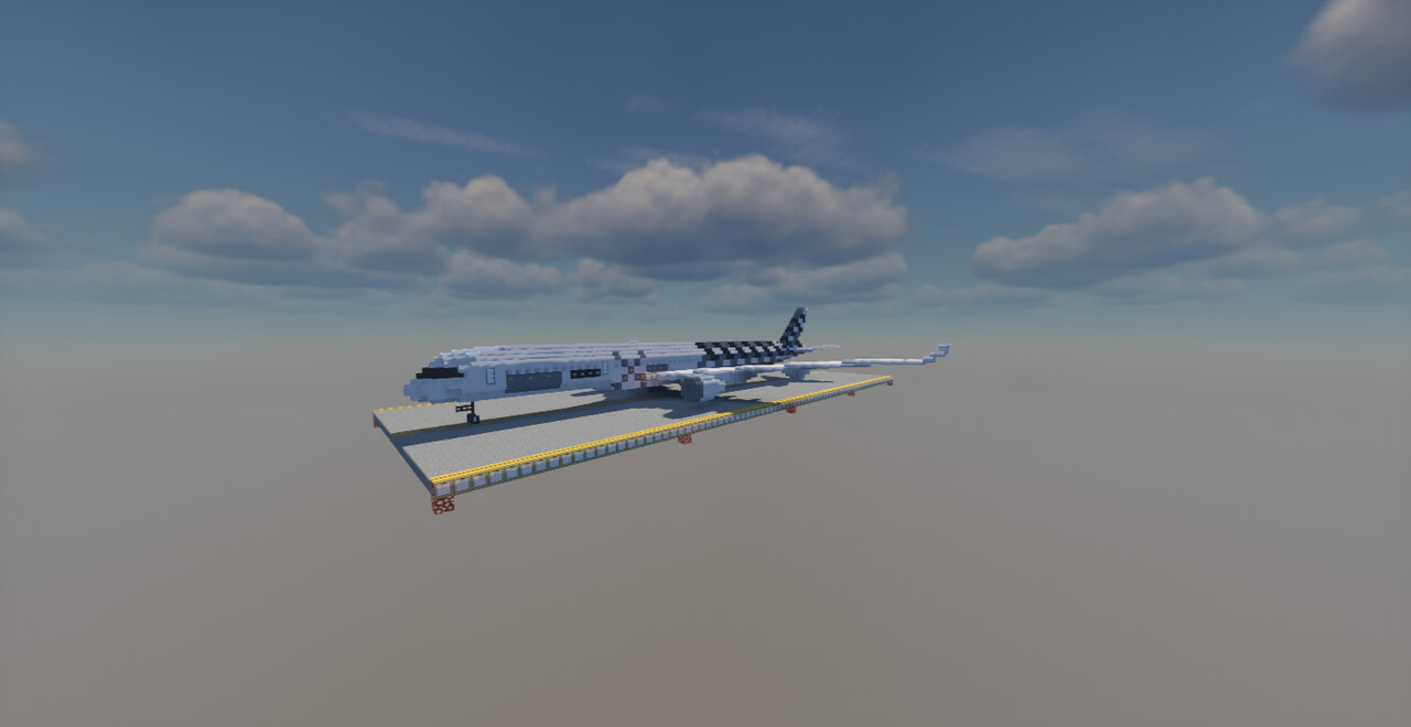 Airbus A350 XWB carbon livery [1:1] Minecraft Map