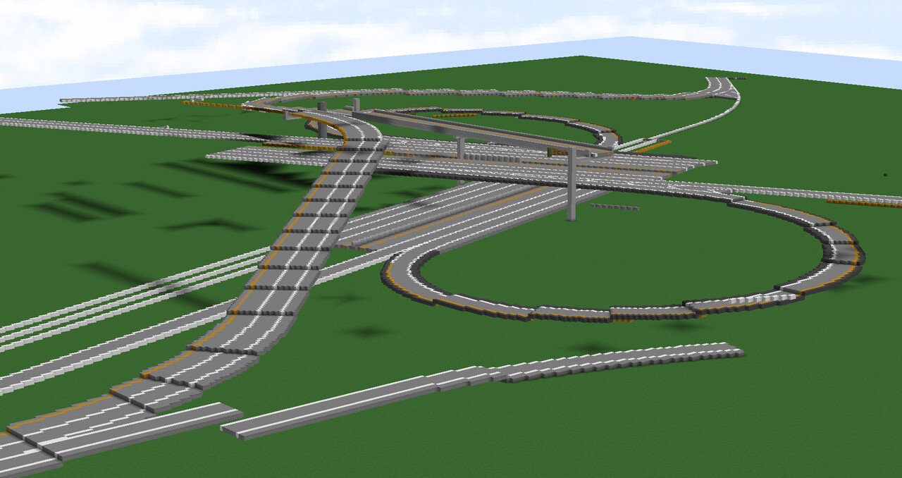 Highway Interchange [1,5:1 scale] Minecraft Map
