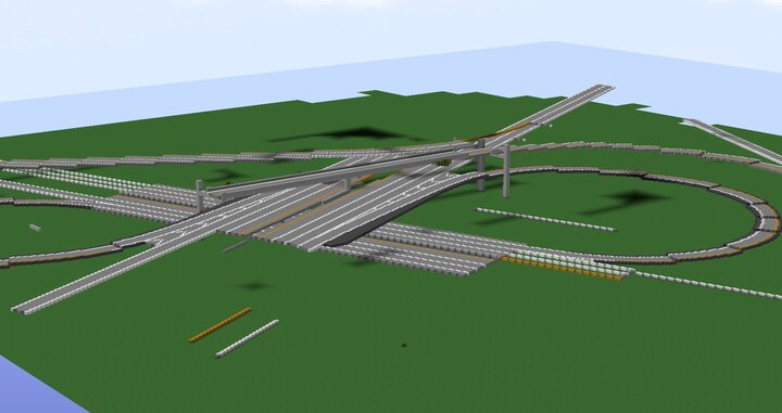 Highway Interchange [1,5:1 scale] Minecraft Map
