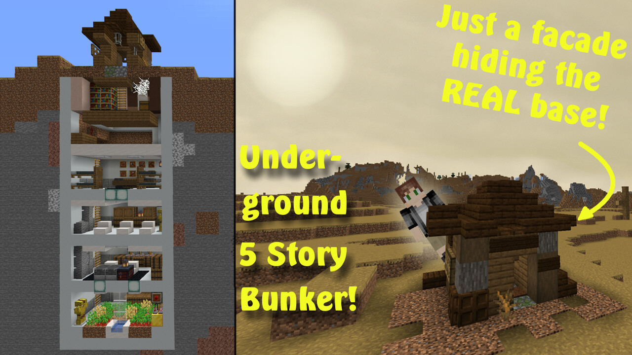 Apocalypse Bunker Build! Minecraft Map