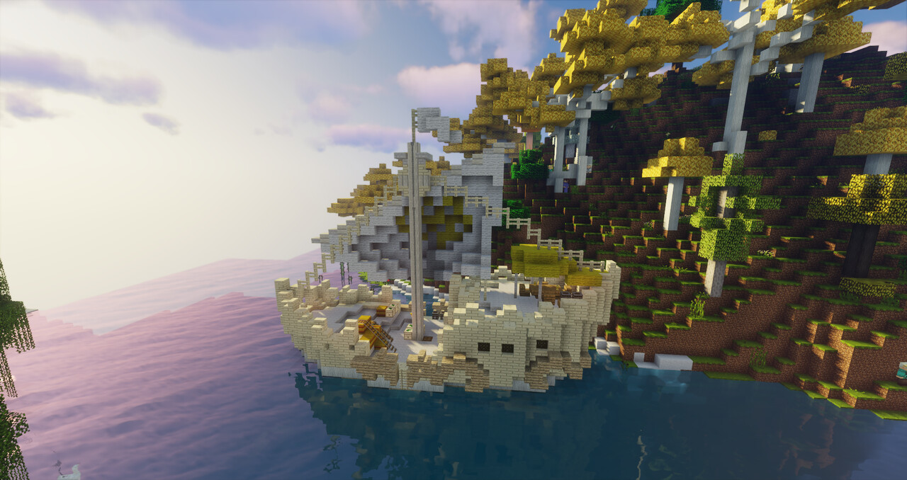 Lothlorien little elven ship Minecraft Map