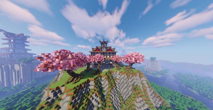 Sakura Valley ~ [1000x1000] Japanese Themed Valley Minecraft Map