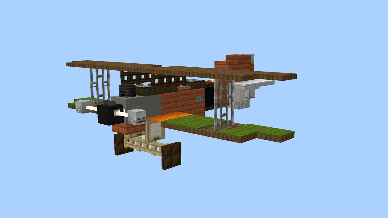 1.5:1 scale Albatross D.V biplane Minecraft Map