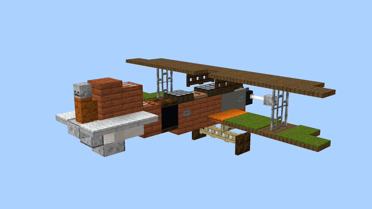 1.5:1 scale Albatross D.V biplane Minecraft Map